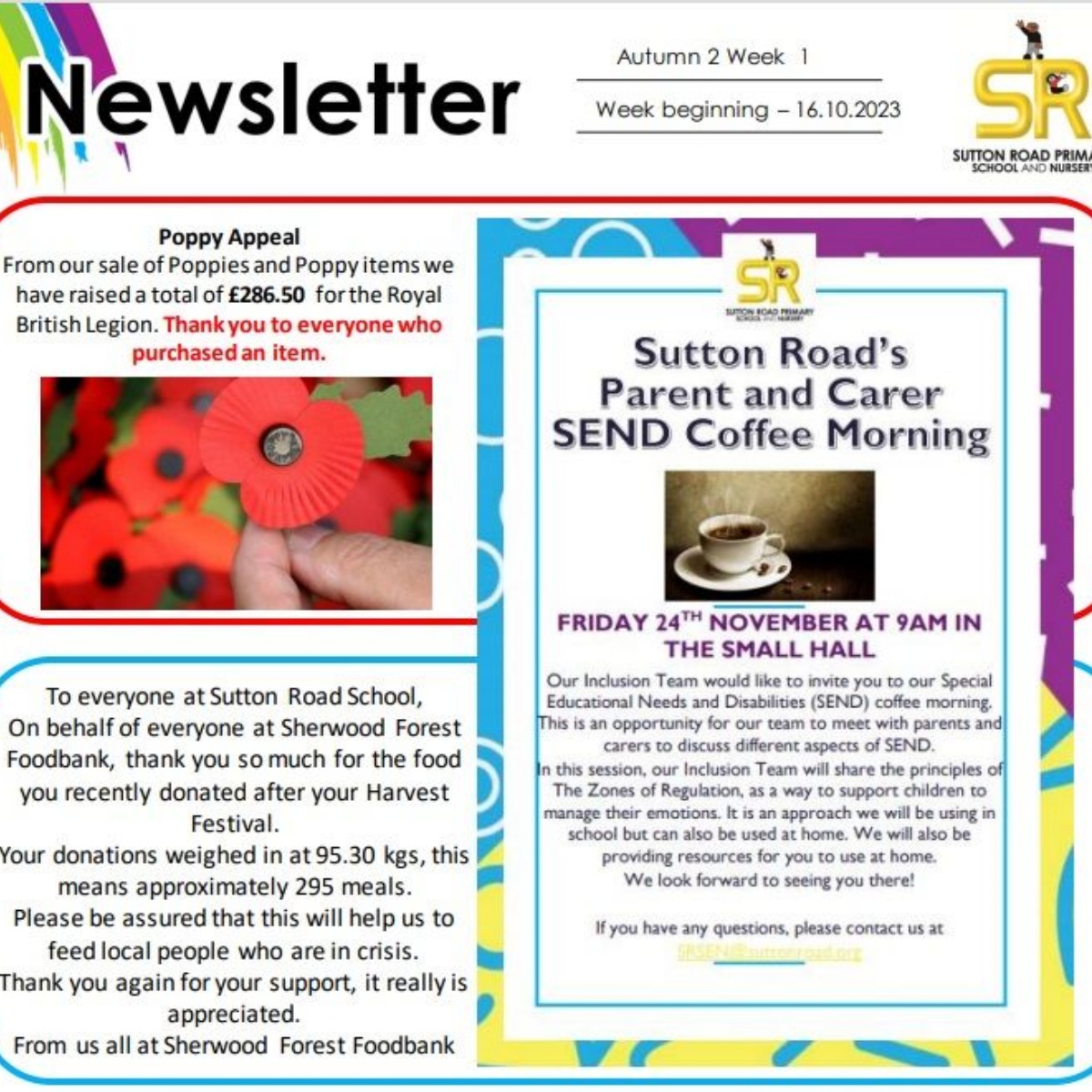 Sutton Road Primary School and Nursery - Newsletter Autumn 2 week 1