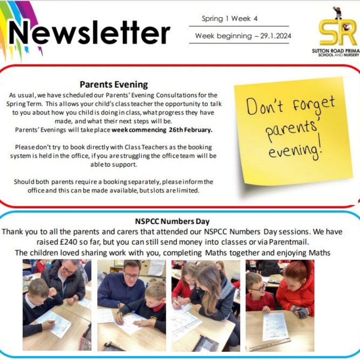 Sutton Road Primary School and Nursery - Newsletter Spring 1 Week 4