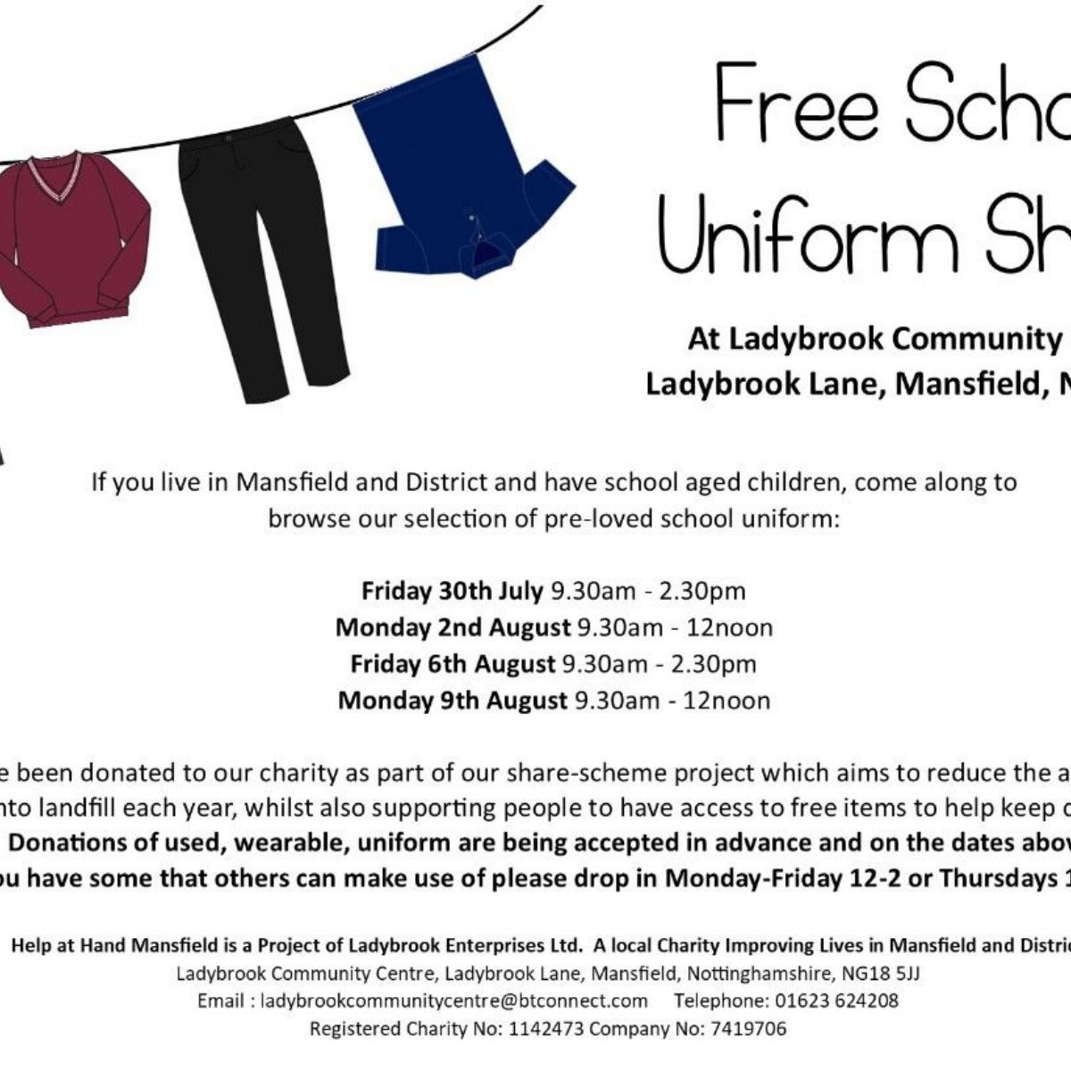 Sutton Road Primary School and Nursery - Free School Uniform Share